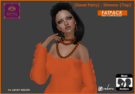 Second Life Marketplace - [Good Fairy] - Simone {Top} YELLOW eBODY REBORN
